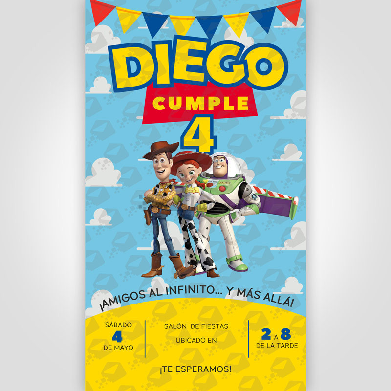 Invitación Digital - Toy Story 03